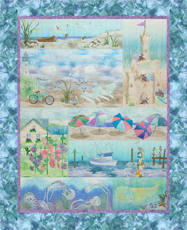 Art Print Panel Kit- A Day At The Beach | The Stitch Inn